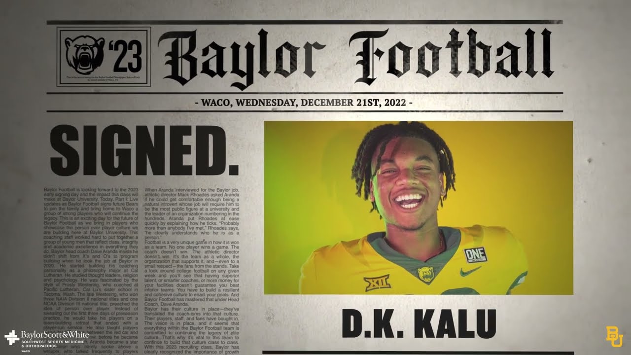 DK Kalu - Baylor NIL Deals, Net Worth, Player Information ...