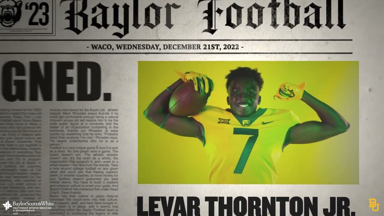 LeVar Thornton Jr. - Baylor NIL Deals, Net Worth, Player Information ...