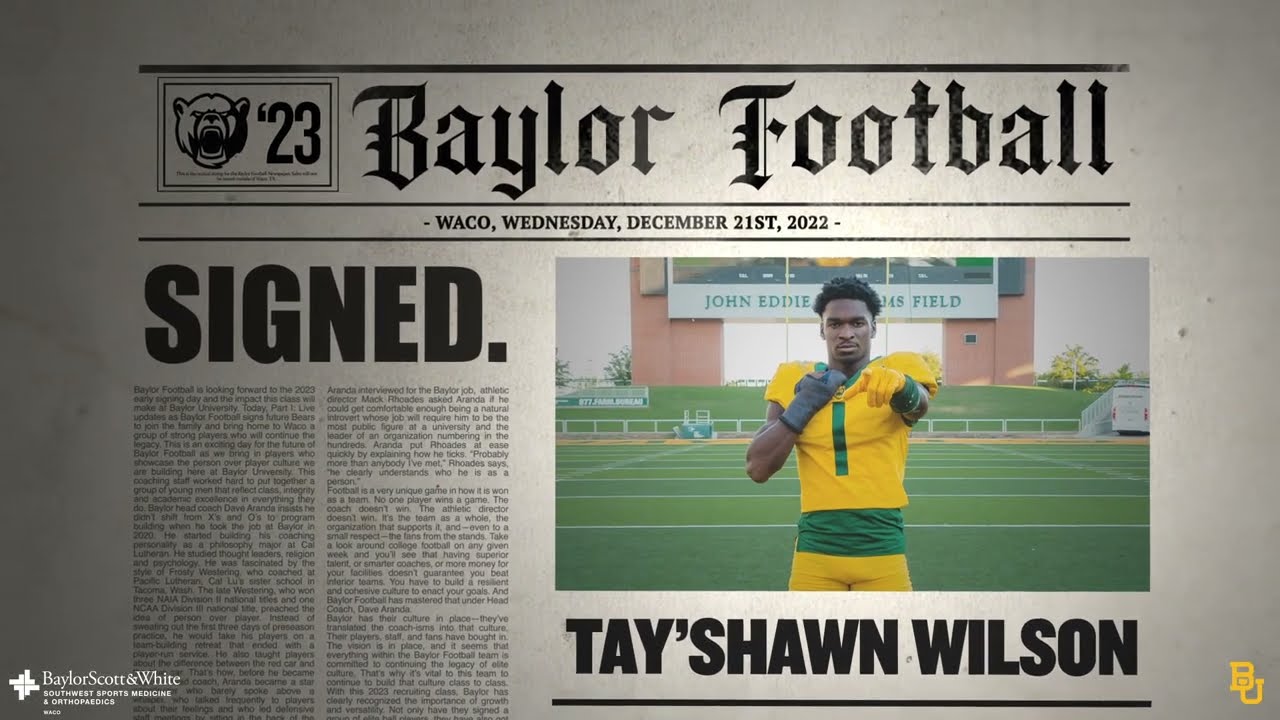 Tay'Shawn Wilson - Baylor NIL Deals, Net Worth, Player Information ...