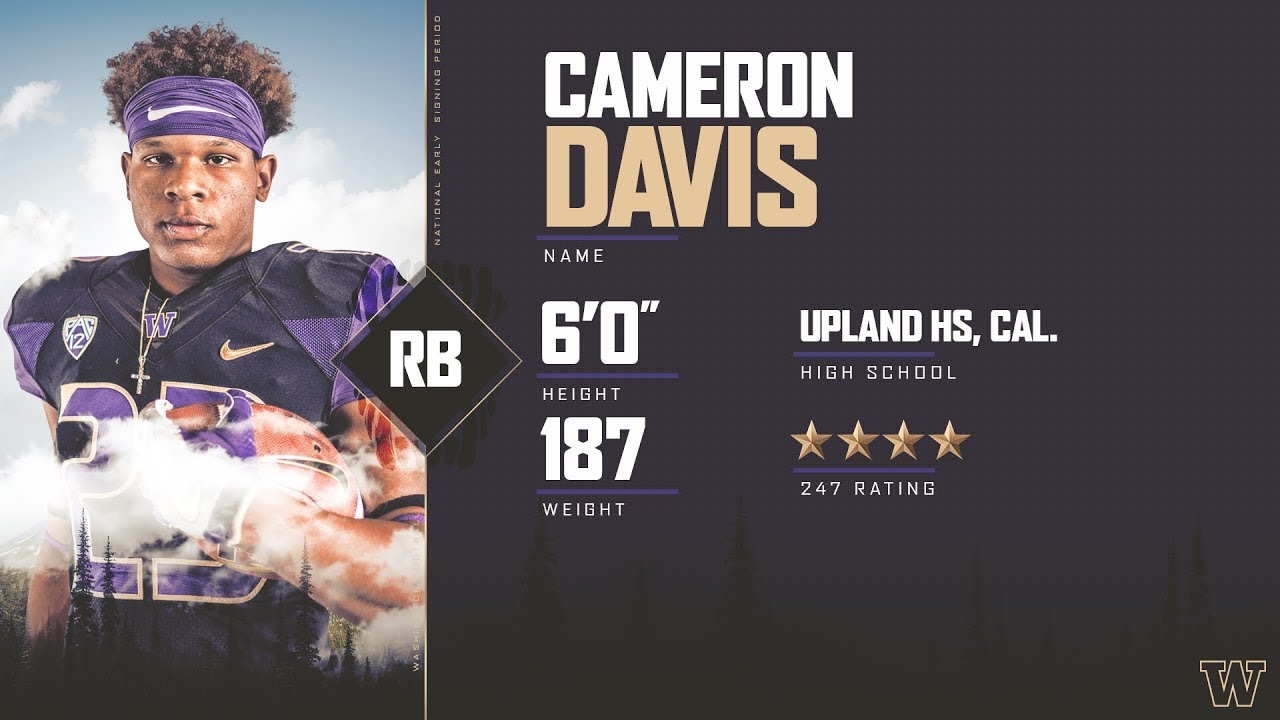 Cameron Davis - Washington NIL Deals, Net Worth, Player Information ...