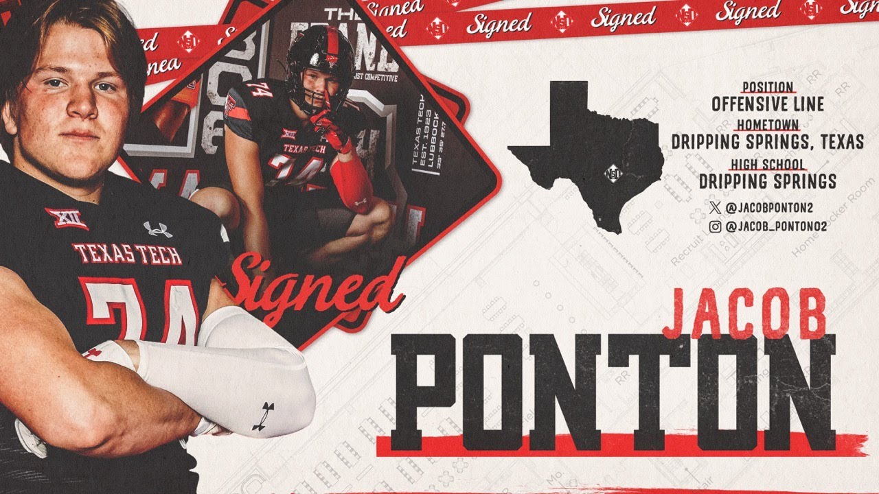 Jacob Ponton - Texas Tech NIL Deals, Net Worth, Player Information ...